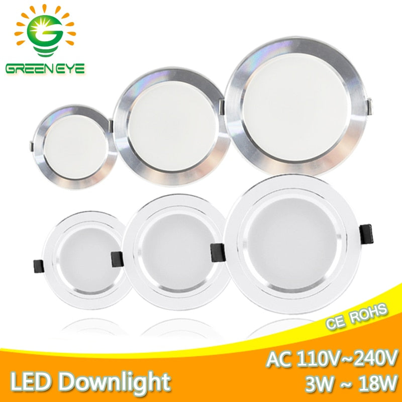 downlight 3W 5W 9W 12W 15W 18W led downlight Silver White Ultra Thin A ...