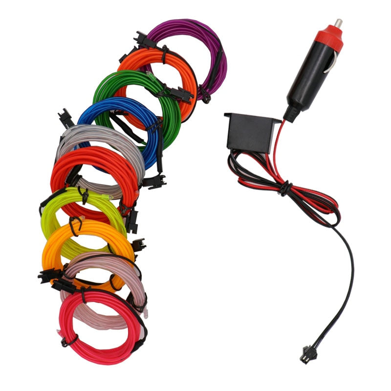 12V lighter LED Lamp Strip thread sticker decals tags accessory Flexib ...