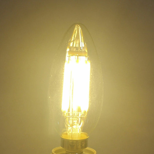 LED Candle Bulb C35 Light 2W/4W/6W 110V/220V Warm/Cool White Retro Fil ...