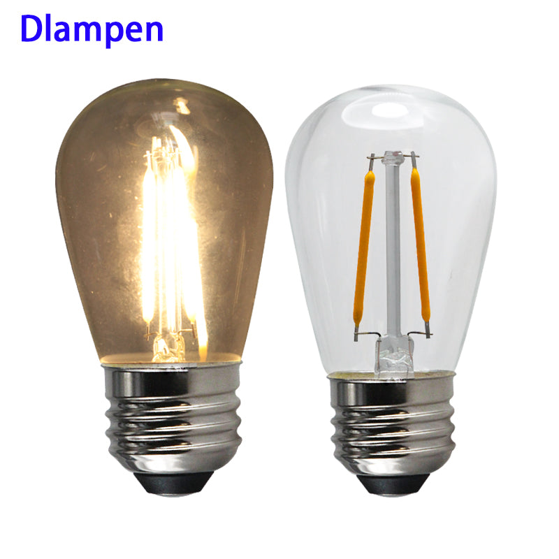 lampada led e27 110v 220v bulbs light s14 ST45 2W filament bulb IP65 o ...