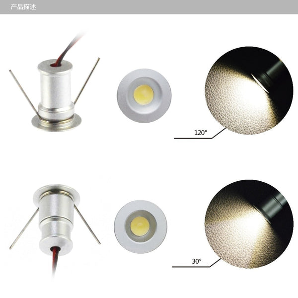LED Mini Spotlight 15mm Cutout Recessed Lighting DC3V/12V IP65 Home Ki ...