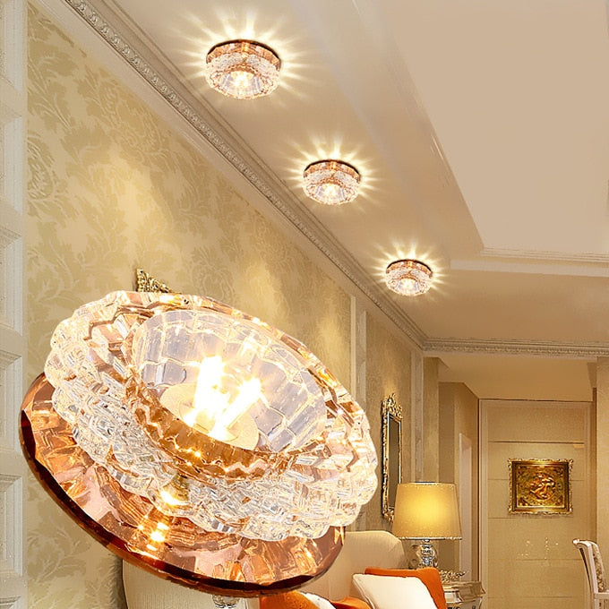 LED Downlight Ceiling Light Crystal Spotlight 3 Watts Full Set of Livi ...