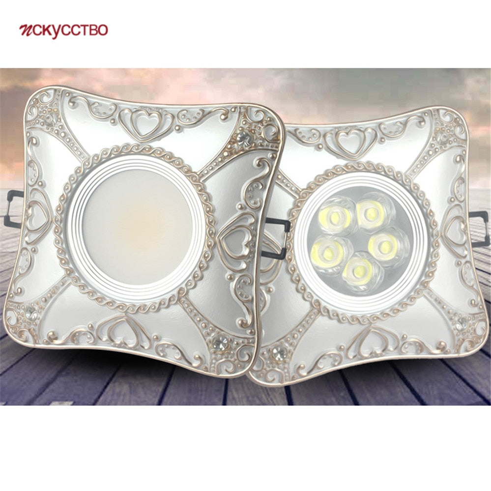 European Rhombus Heart Pattern Fashion Led Downlights For Hallway Dini ...