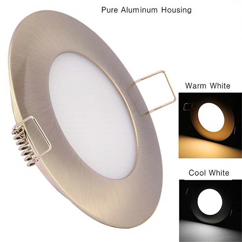 Tokili 6-Pack Recessed Downlight LED 3W Low Profile Spring Clips Mount ...
