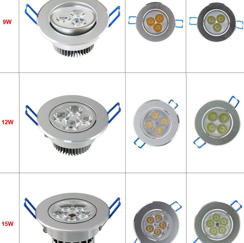 Led Downlight 9W 12W 15W LED Epistar Ceiling lamp lights For home 220V ...