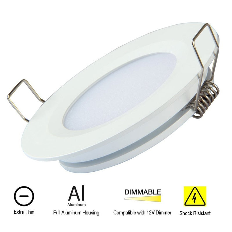 Tokili Mini Downlight LED 6-Pack Spring Clips Mount Low Profile Full A ...