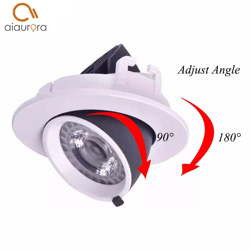 Dimmable LED Trunk Downlight COB Ceiling 5W 7W 9W 10W Adjustable reces ...