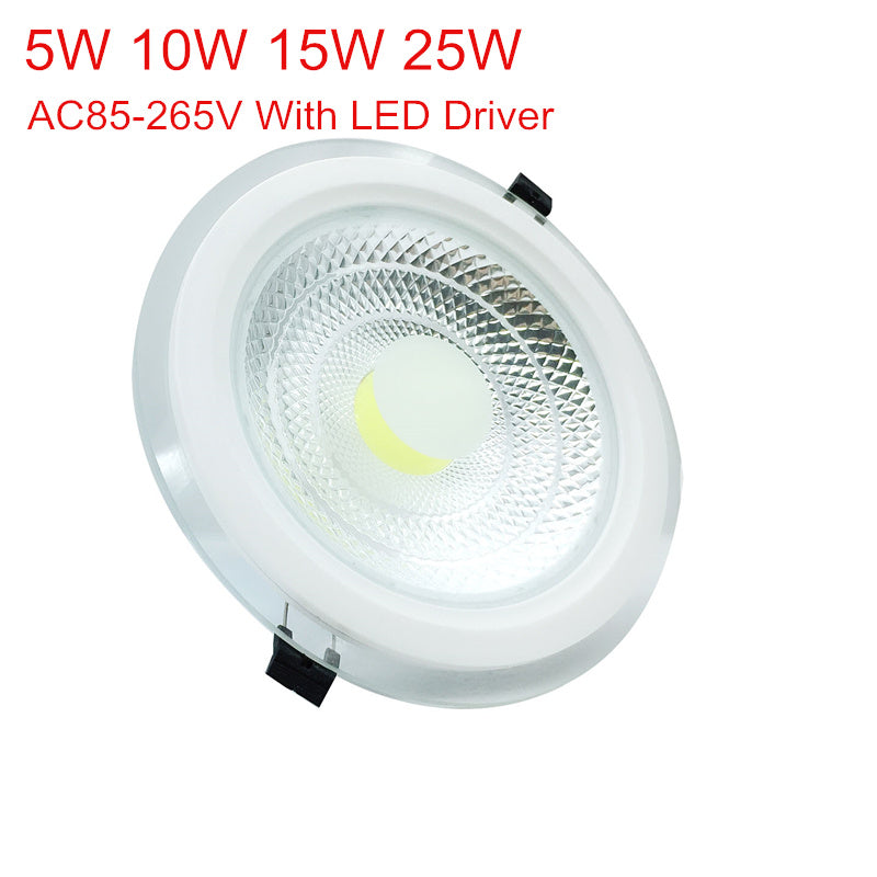 LED Downlight COB Dimmable 5W 10W 15W 25W LED COB Panel Light AC85-265 ...