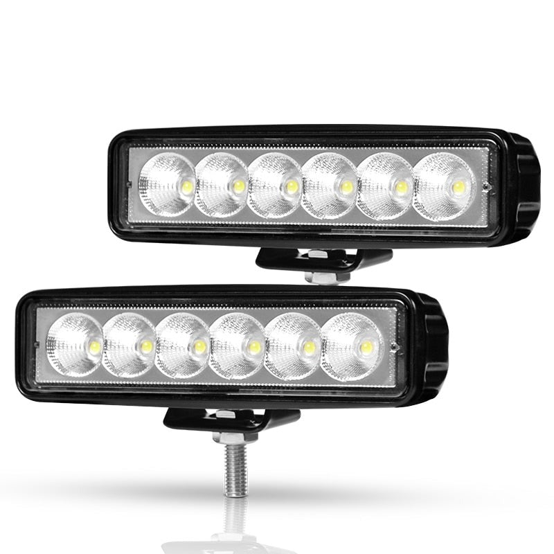 6 inch 18W Off road DRL LED Work Light Flood Beam Spotlight 12V 24V Da ...
