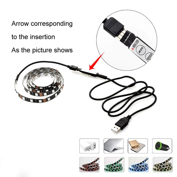 USB RGB Strip Controller DC 5V Led Dimmer with 3 Keys 4 Pin Female Con ...